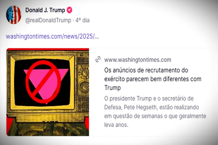 Trump publica triângulo rosa, símbolo nazista para rotular homossexuais ...