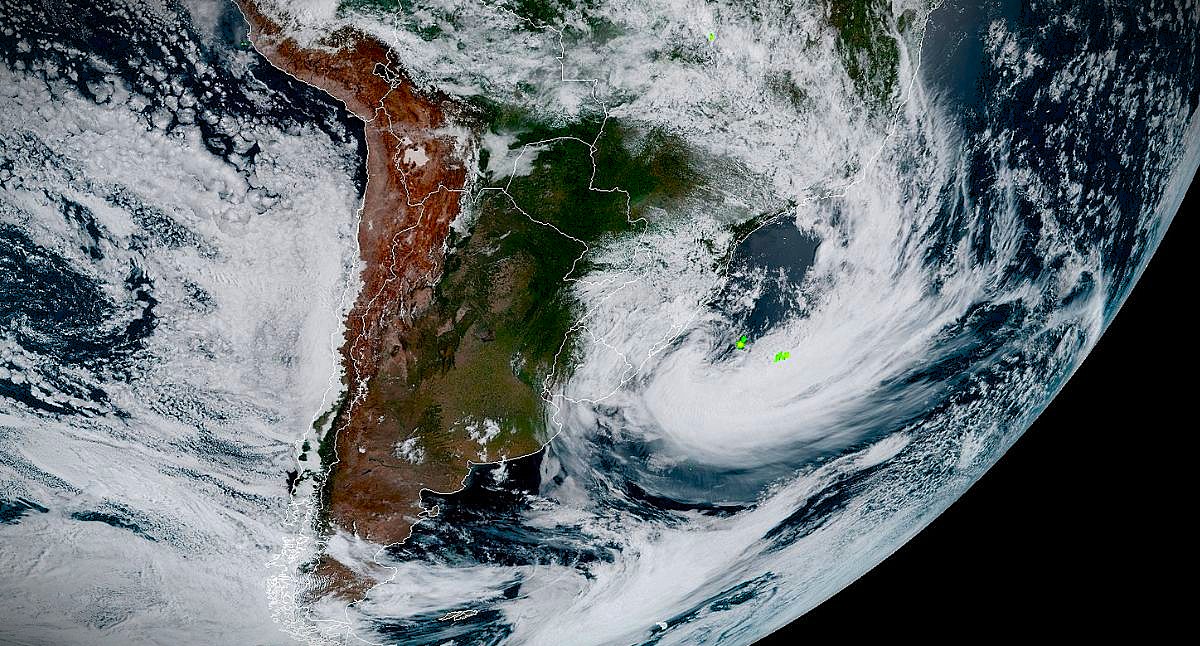 Nasa divulga imagem que mostra dimensão do ciclone em formação no Sul ...